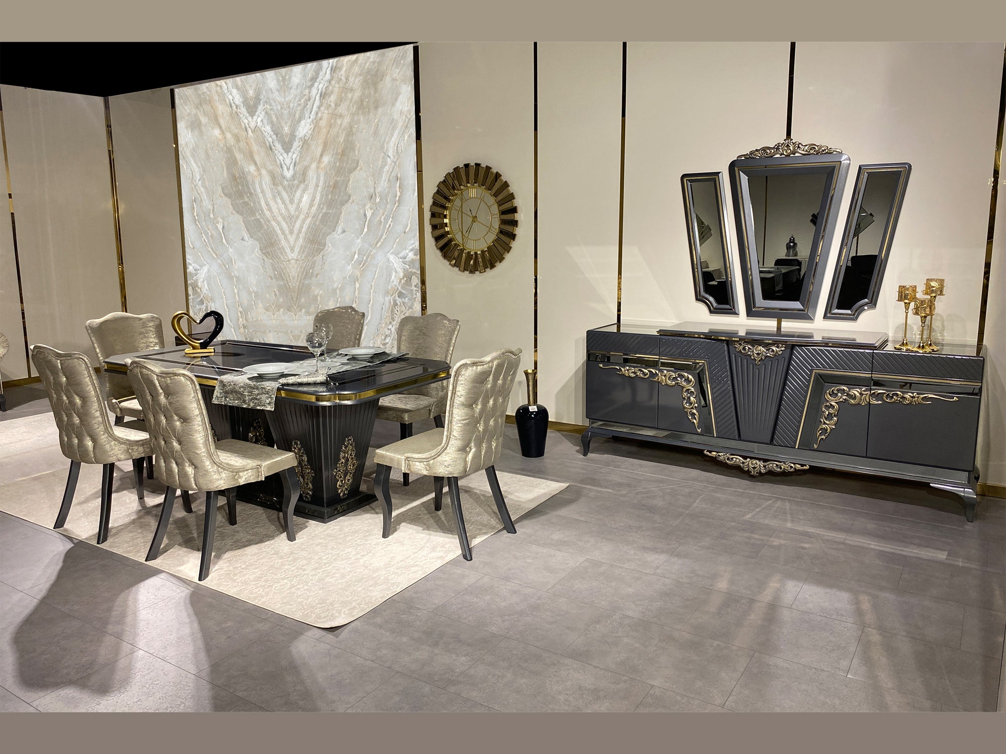 Verona Goss 6 Person Dining Room Set – Istanbul Furniture - Home of ...