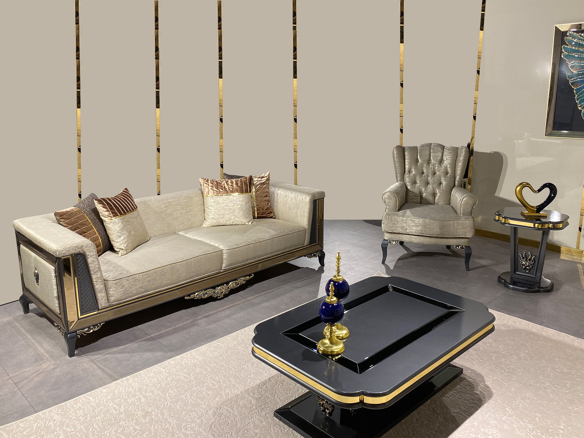 Verona Goss Living Room Set – Istanbul Furniture - Home of Unique ...