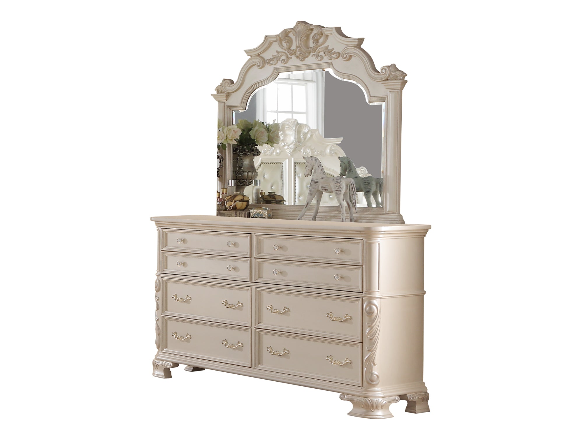 Victoria Cosmos 68" Wide 8 Drawer Dresser With Mirror – Istanbul ...
