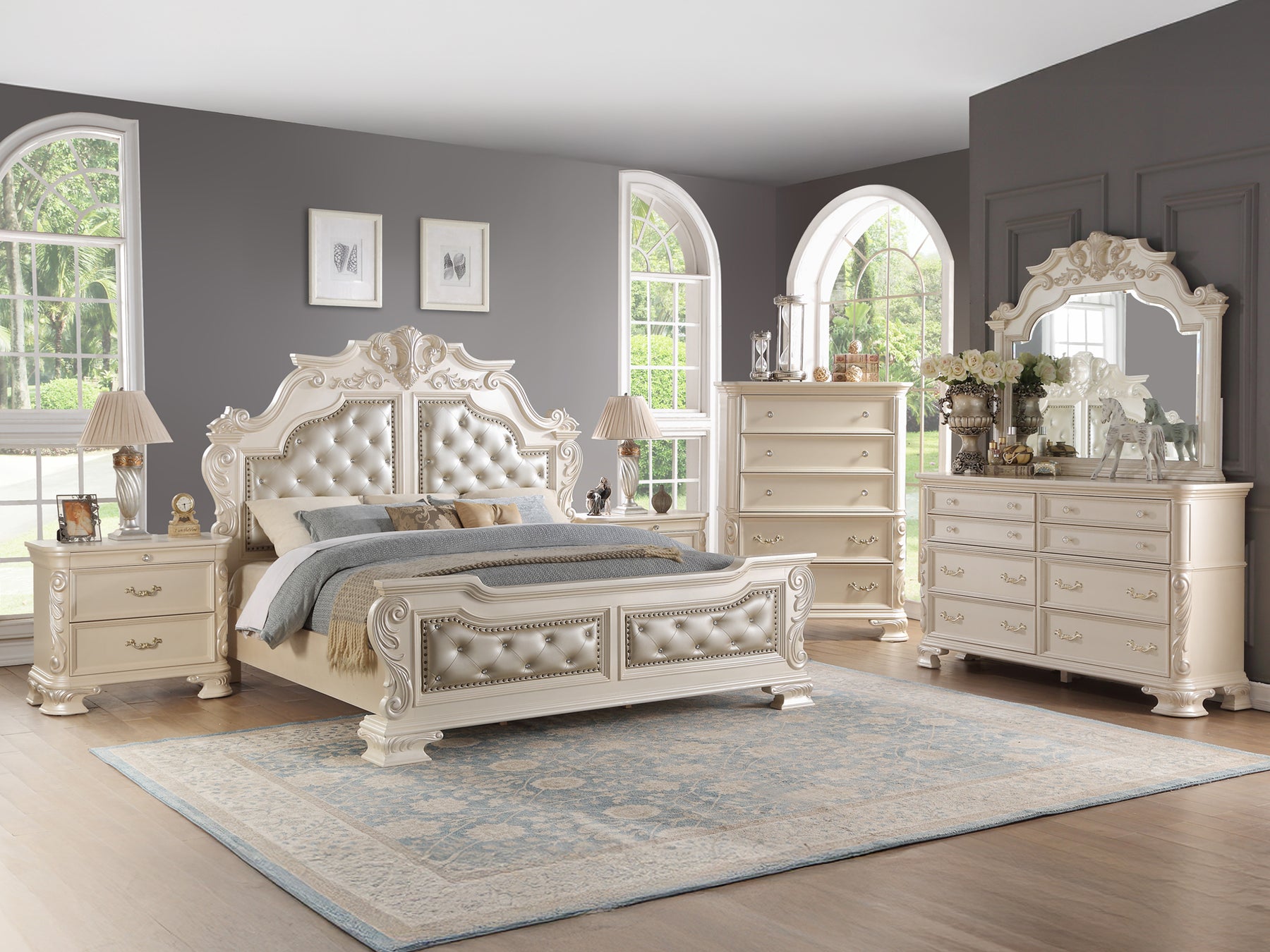 Victoria Cosmos 68" Wide 8 Drawer Dresser With Mirror – Istanbul ...