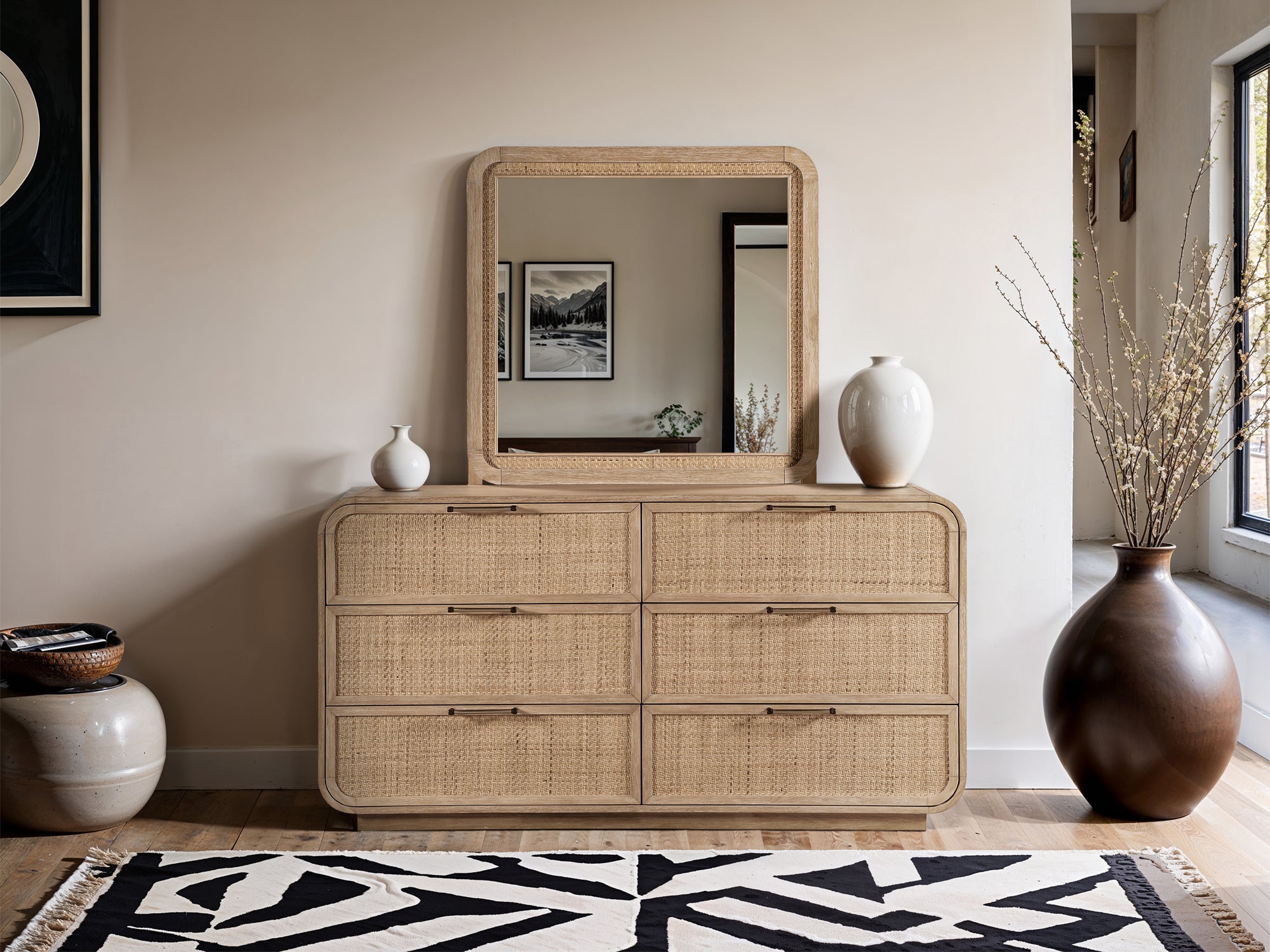 Windsor 60.5" Wide 6 Drawer Dresser With Mirror – Istanbul Furniture ...