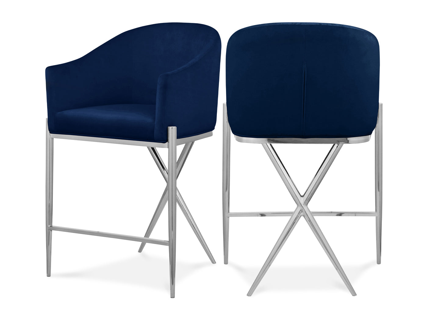 Xavier Velvet Bar Stool (Set of 2) – Istanbul Furniture - Home of ...