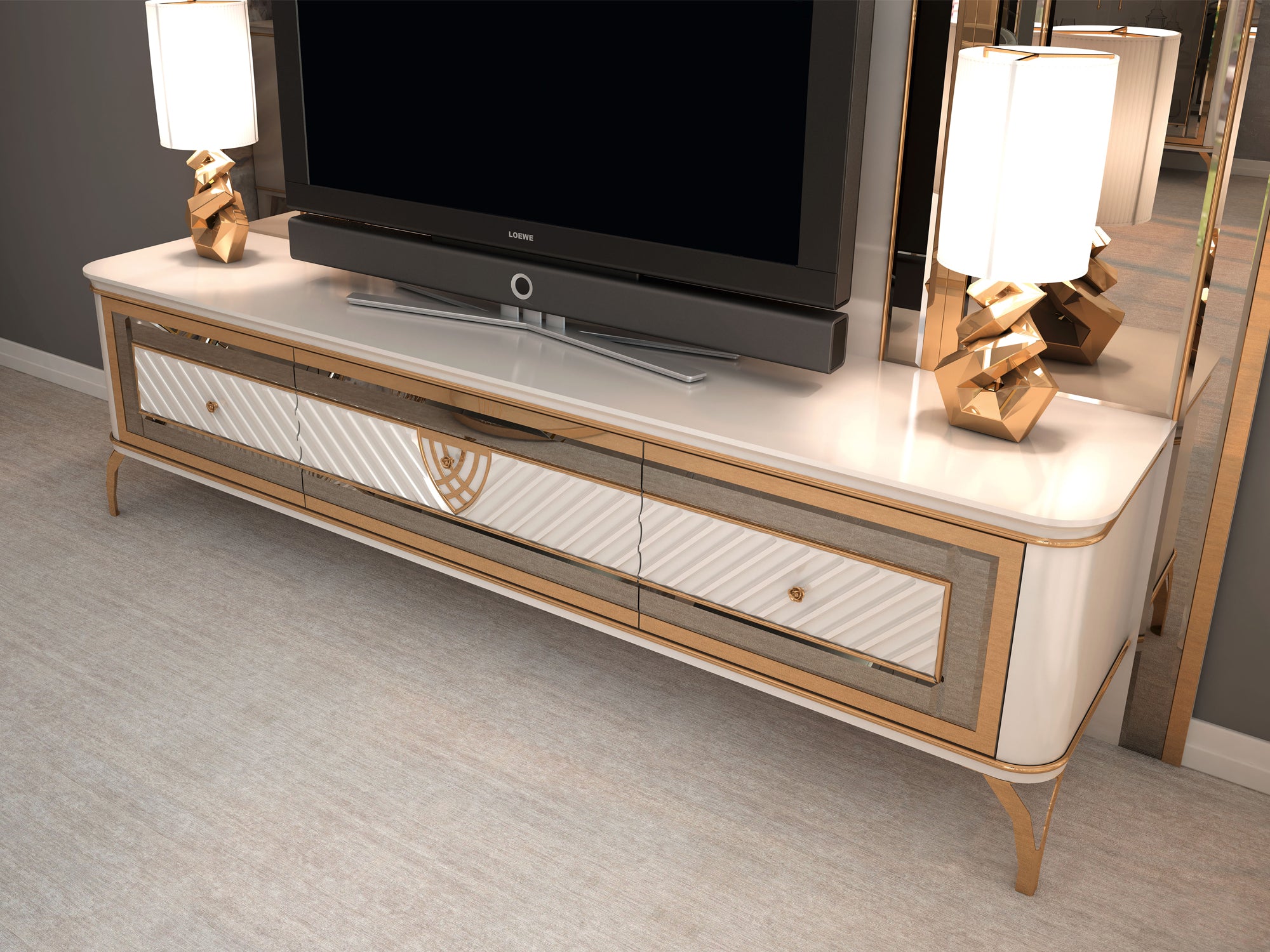 Dassa 3 Drawer TV Stand – Istanbul Furniture - Home of Unique Turkish ...