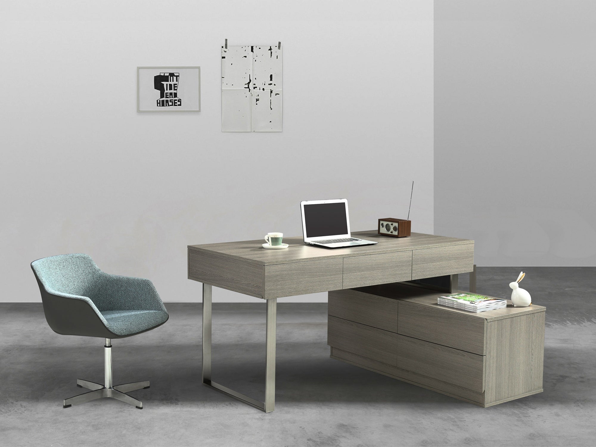 KD12 Modern 55" Wide 7 Drawer Desk – Istanbul Furniture - Home of ...