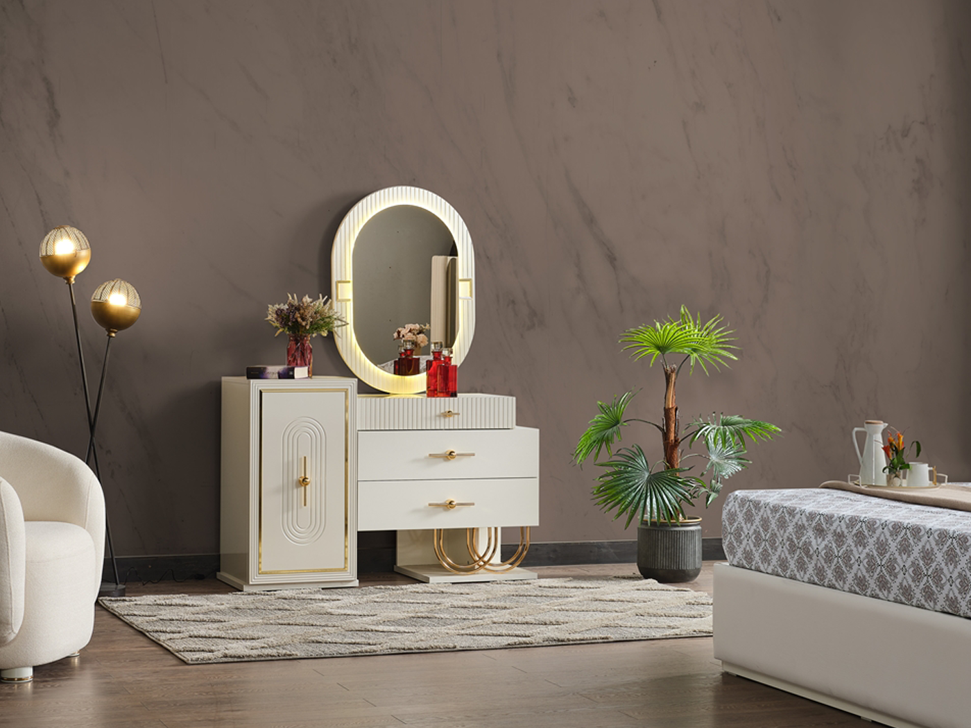 Marsel 50" Wide Single Dresser With Mirror – Istanbul Furniture - Home ...