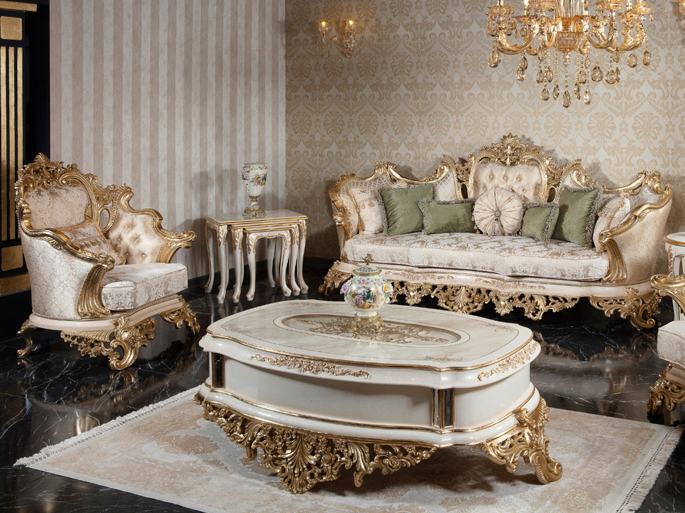 Imparator Living Room Set – Istanbul Furniture - Home of Unique Turkish ...