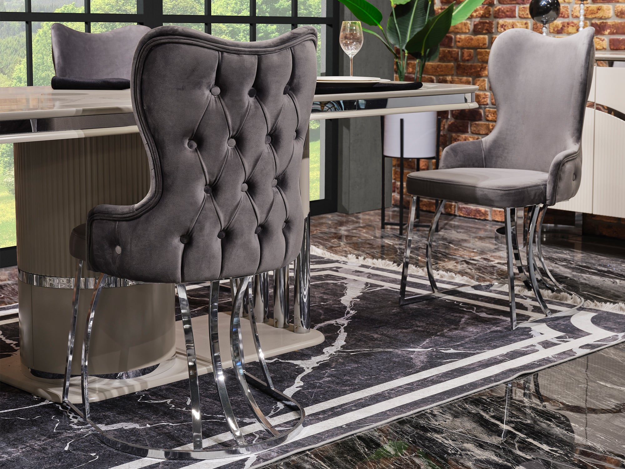 Pragka 20" Wide Tufted Dining Chair – Istanbul Furniture - Home of ...